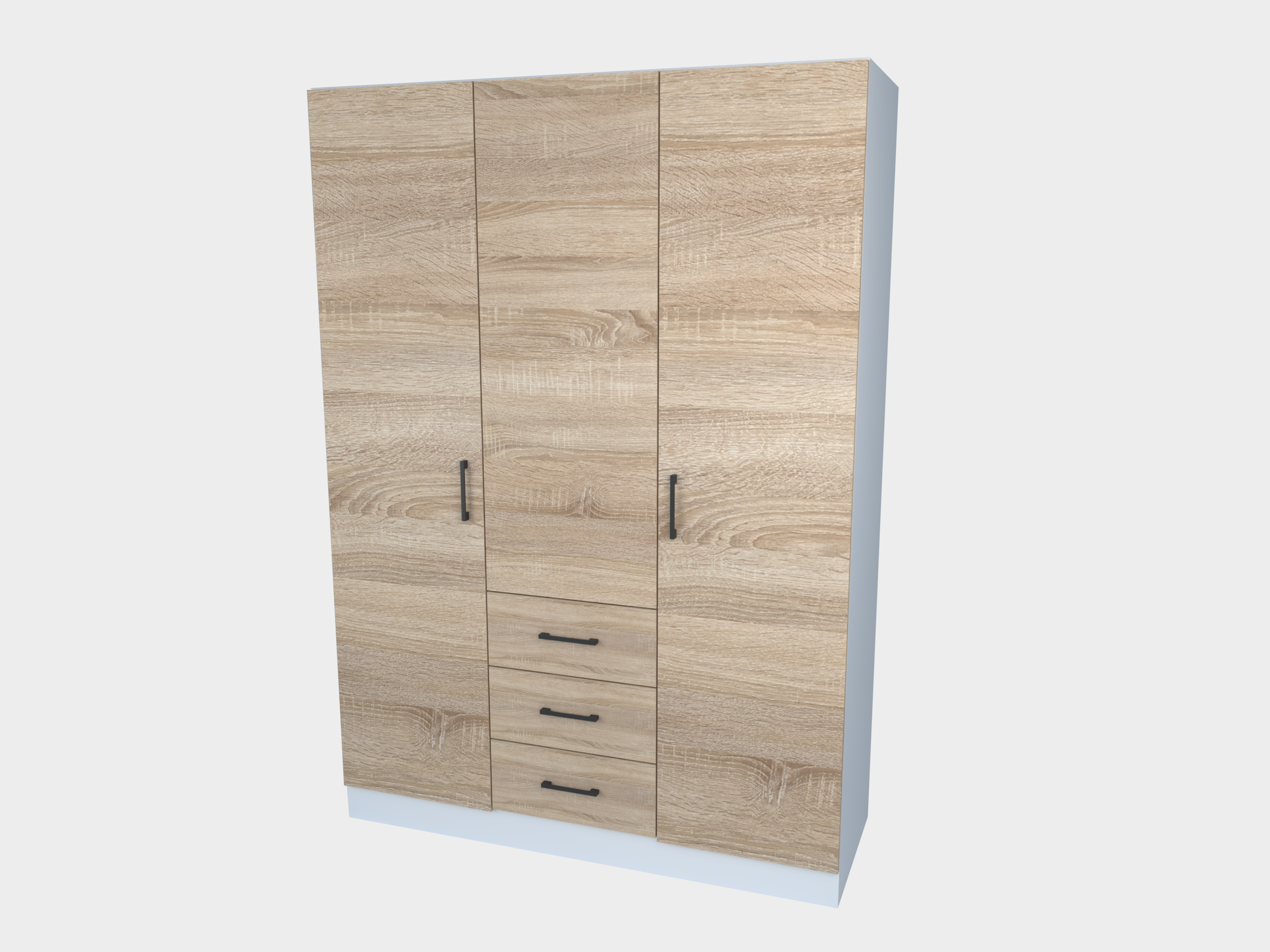 ORMAR SAM 16 135X50X192 CM 3V3L BIJELO-SONOMA -02227184/OR0001 ...